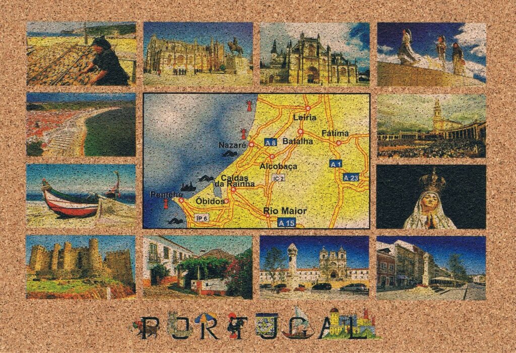 Postcard of Portugal, made with Cork.